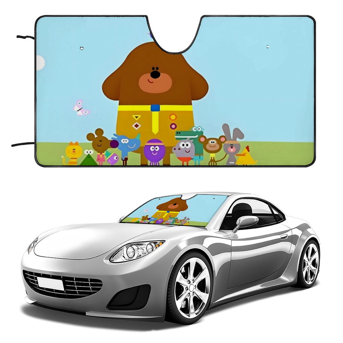 Hey Duggee-theme Windshield Sun Shade Front Protector Folding Car Sun ...
