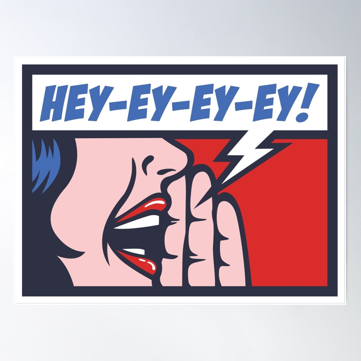 Hey-Ey-Ey-Ey Let'S Go Buffalo Pop Art Comic Book Style Woman Yelling ...