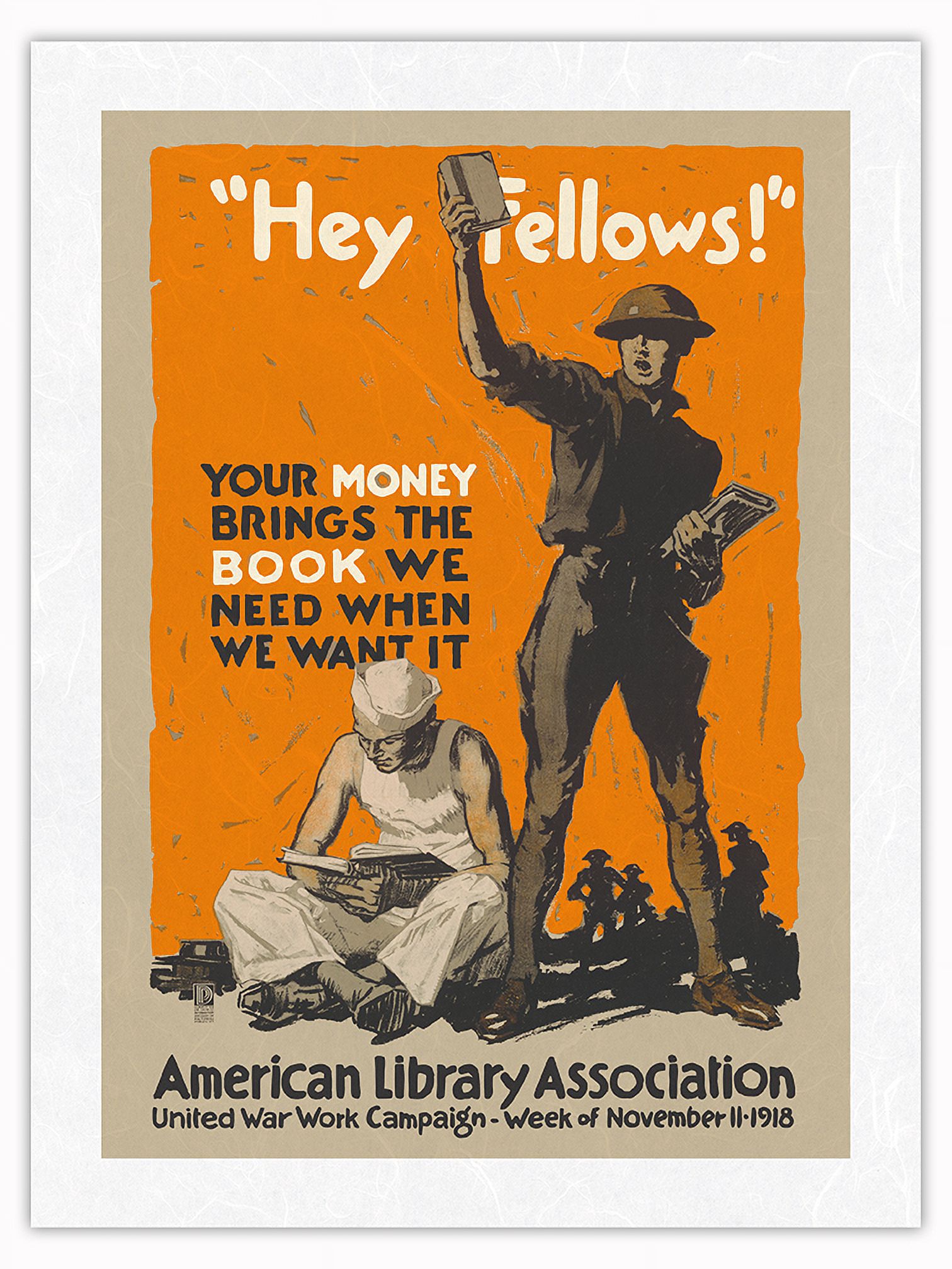 Hey Fellows - American Library Association - Vintage War Poster by John ...