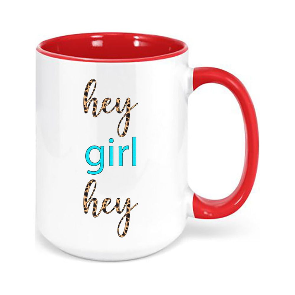 Hey Girl Hey Leopard Print Mug, Hey Girl Hey Coffee Cup, Leopard Print ...