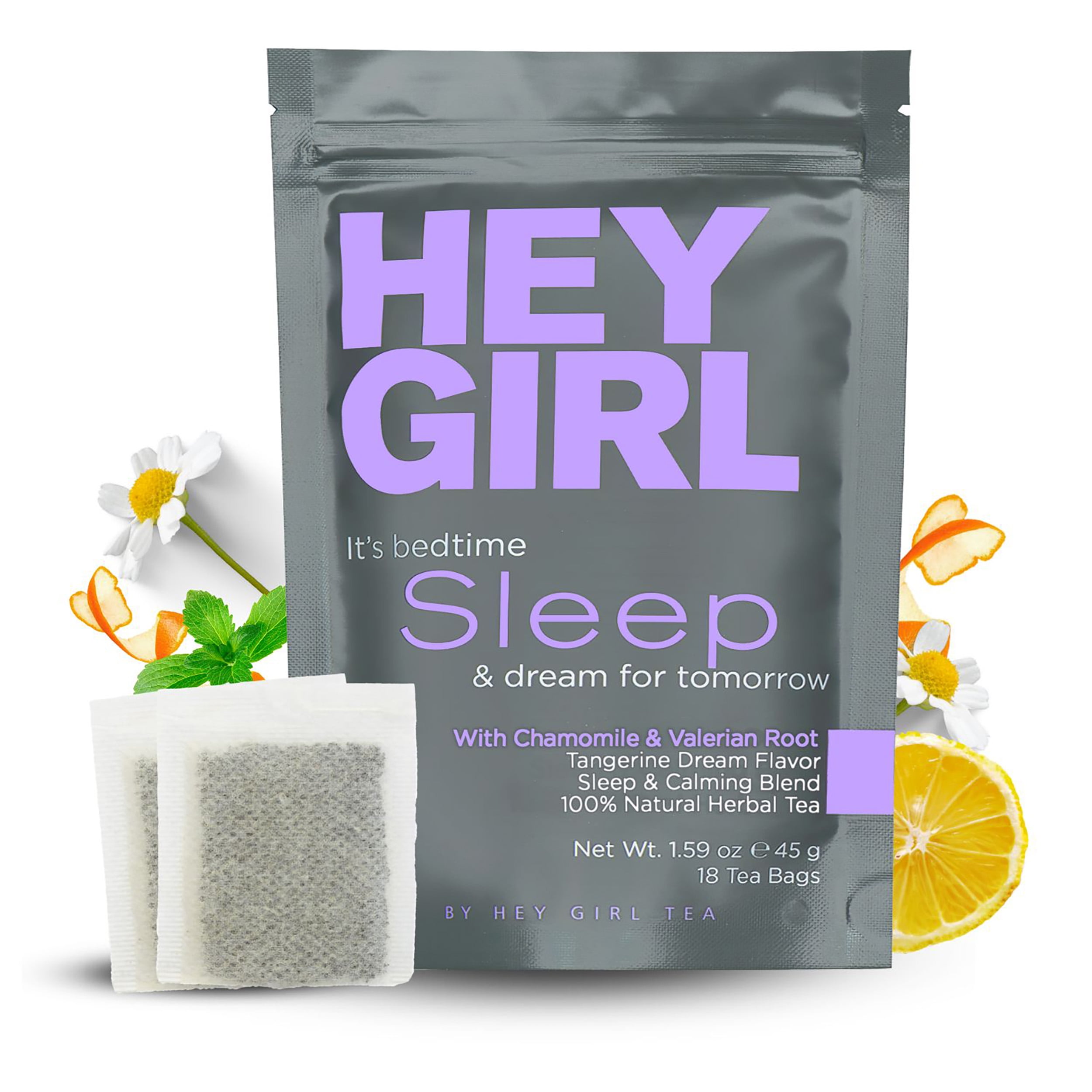 Hey Girl Sleep Tea - Calming Herbal Tea Bags for Office Breakroom ...