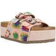 Hey Girl by Corkys Womens Wannabe Platform Slide Sandal, Multi Crochet ...