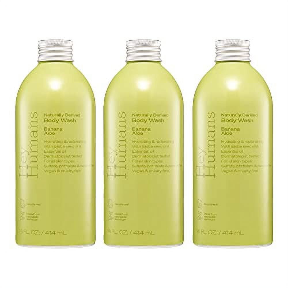 Hey Humans Moisturizer Body Wash, Cruelty-Free Banana Aloe, 14 OZ ...