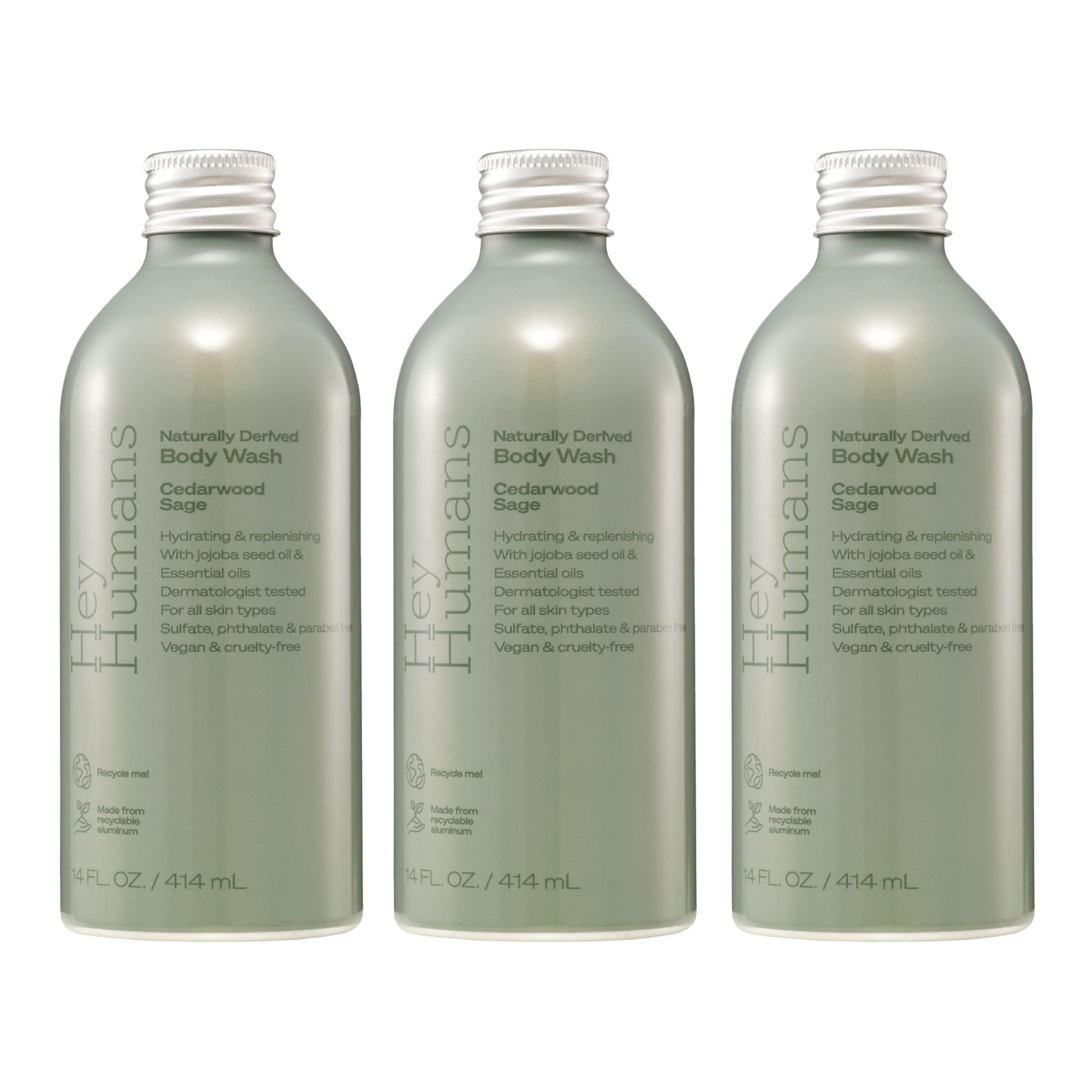 Hey Humans Cedarwood Sage;Moisturizing Body Wash with Derived ...