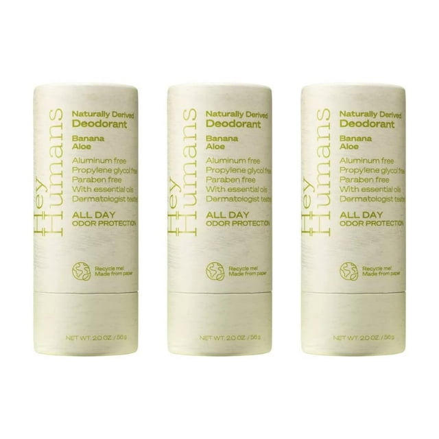 Hey Humans Natural Deodorant Banana Aloe - Gender Neutral Scent, 2 oz ...