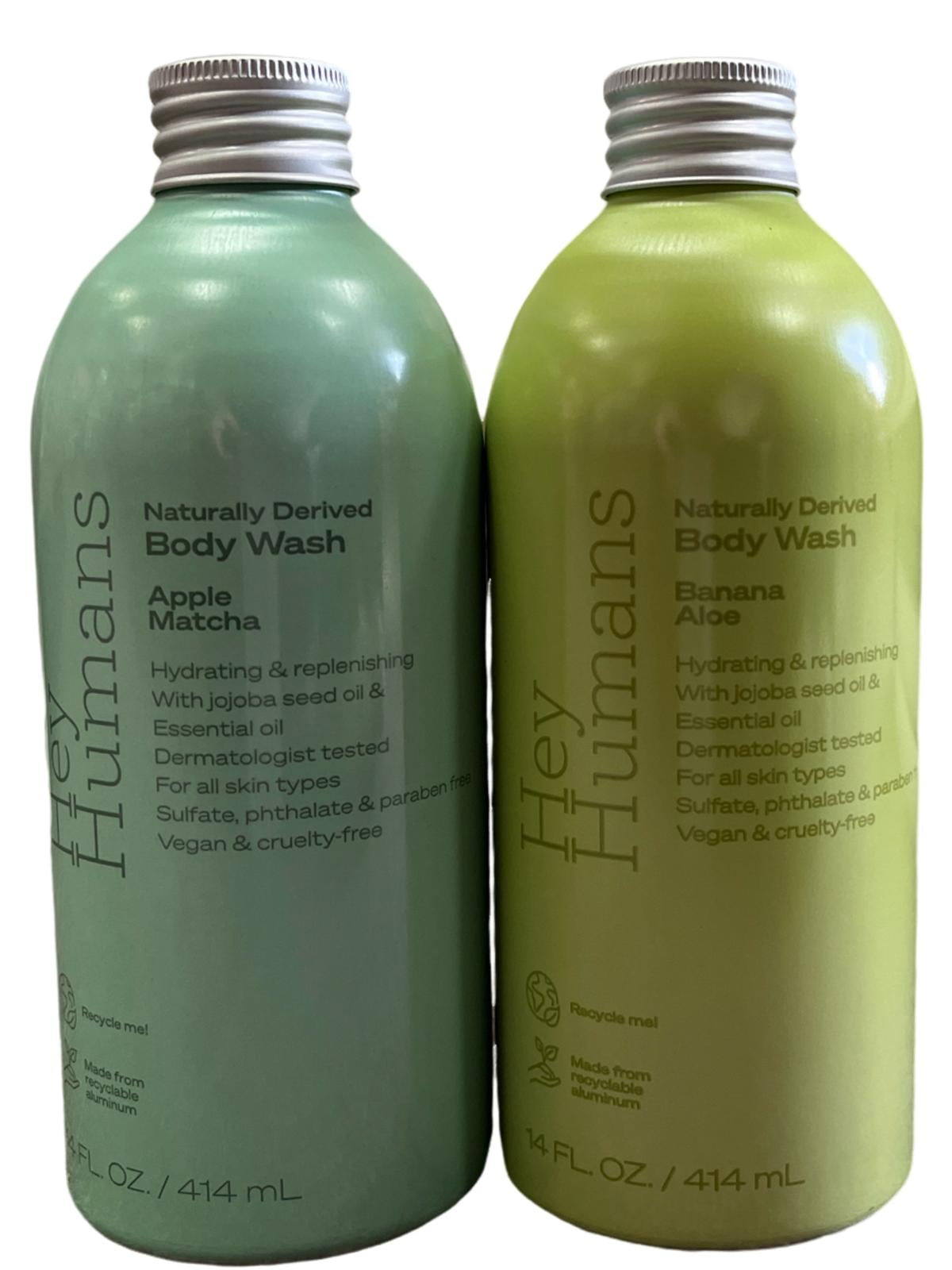 Hey Humans Naturally Derived Body Wash Duo: Apple Matcha & Banana Aloe ...