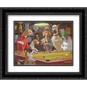 Vintage Dogs Playing Pool