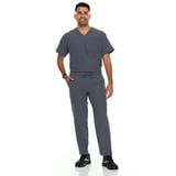 Hey Scrubs Set Men Stretch V-Neck Scrub Top and Six Pocket Tapered Pant ...