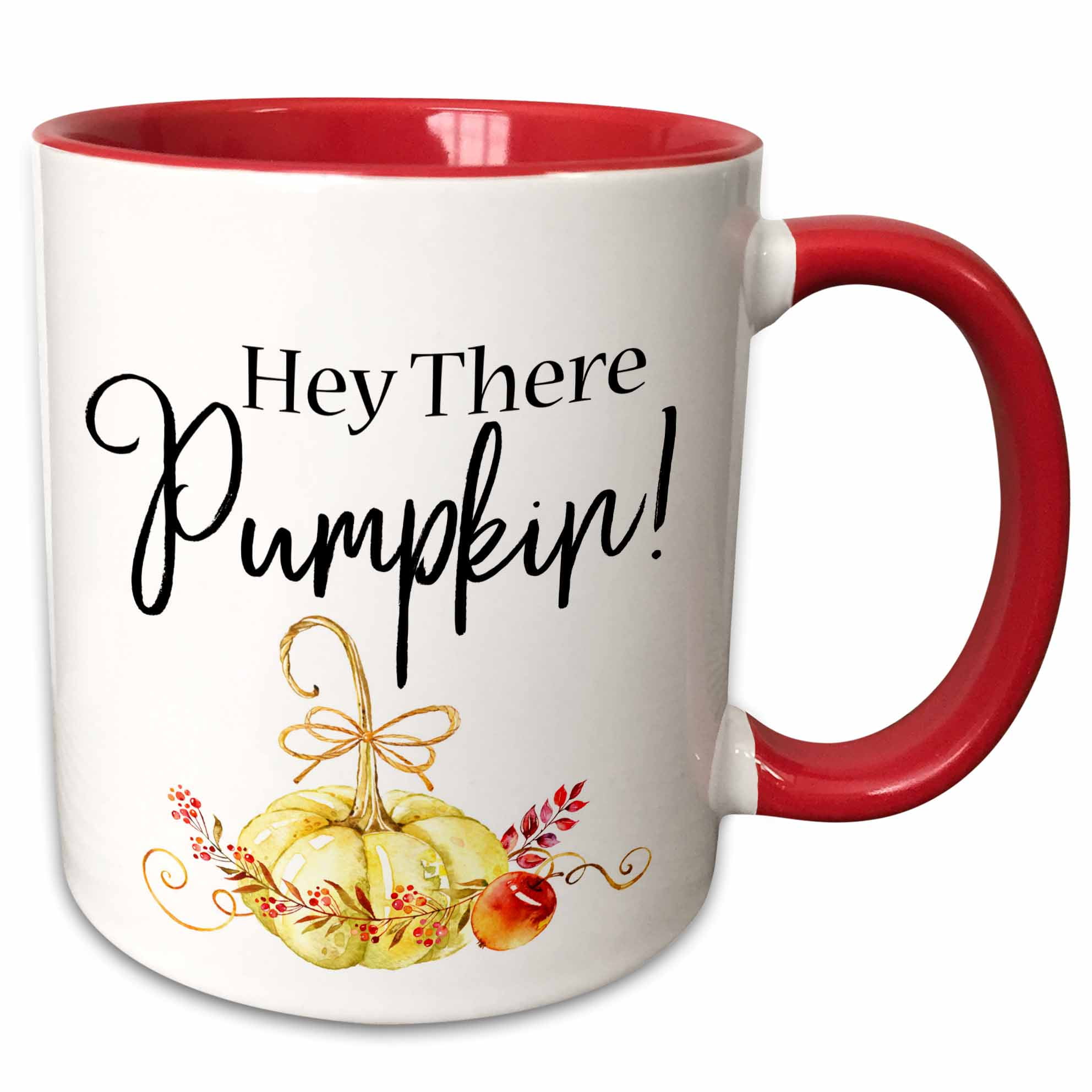 3drose, Hey There Pumpkin - Fall Quote with an Image of a Watercolor ...
