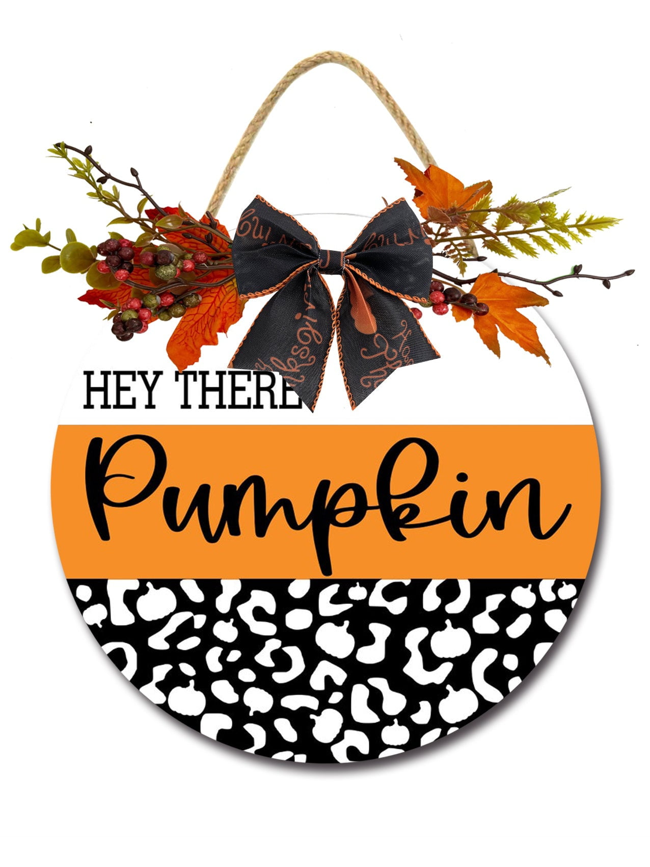 Hey There Pumpkin Front Door Sign Funny Wreaths Hanging Wooden Plaque ...