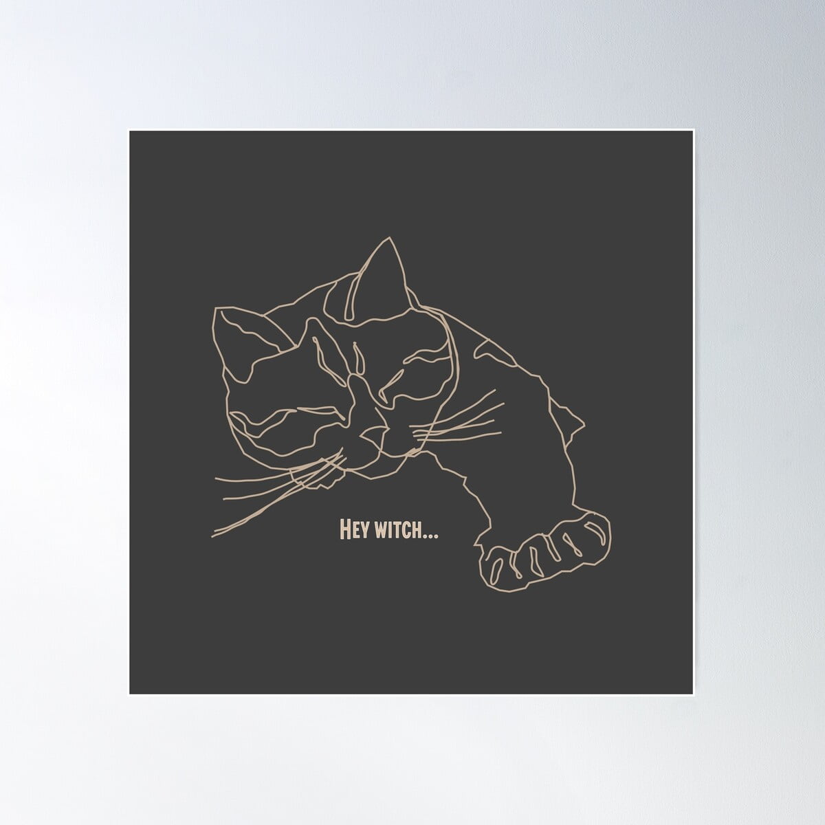 Hey Witch! Poster Wall Art, Modern Wall Decor For Living Room Bedroom ...