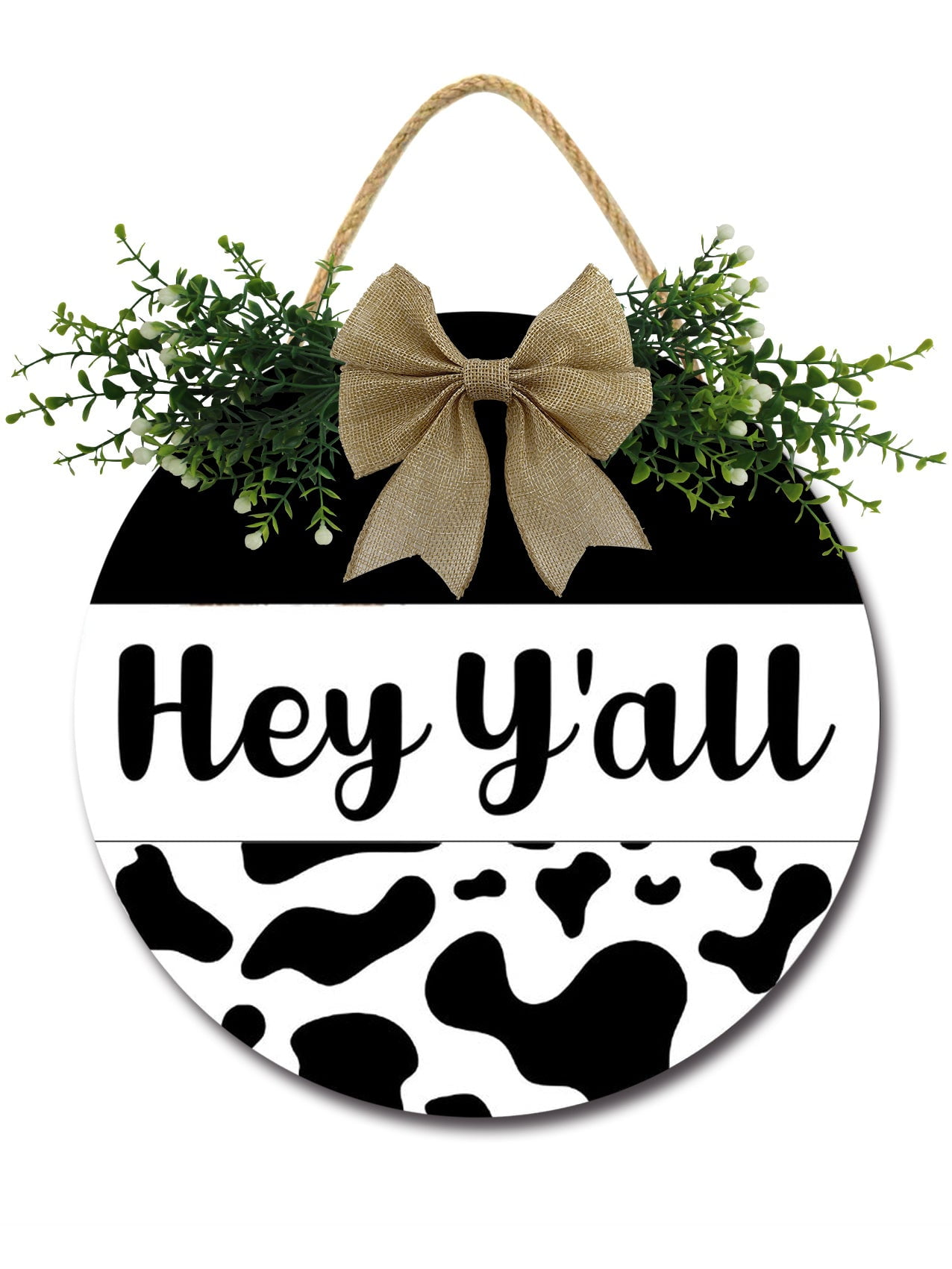 Hey Y'all Front Door Sign Funny Wreaths Hanging Wooden Plaque ...