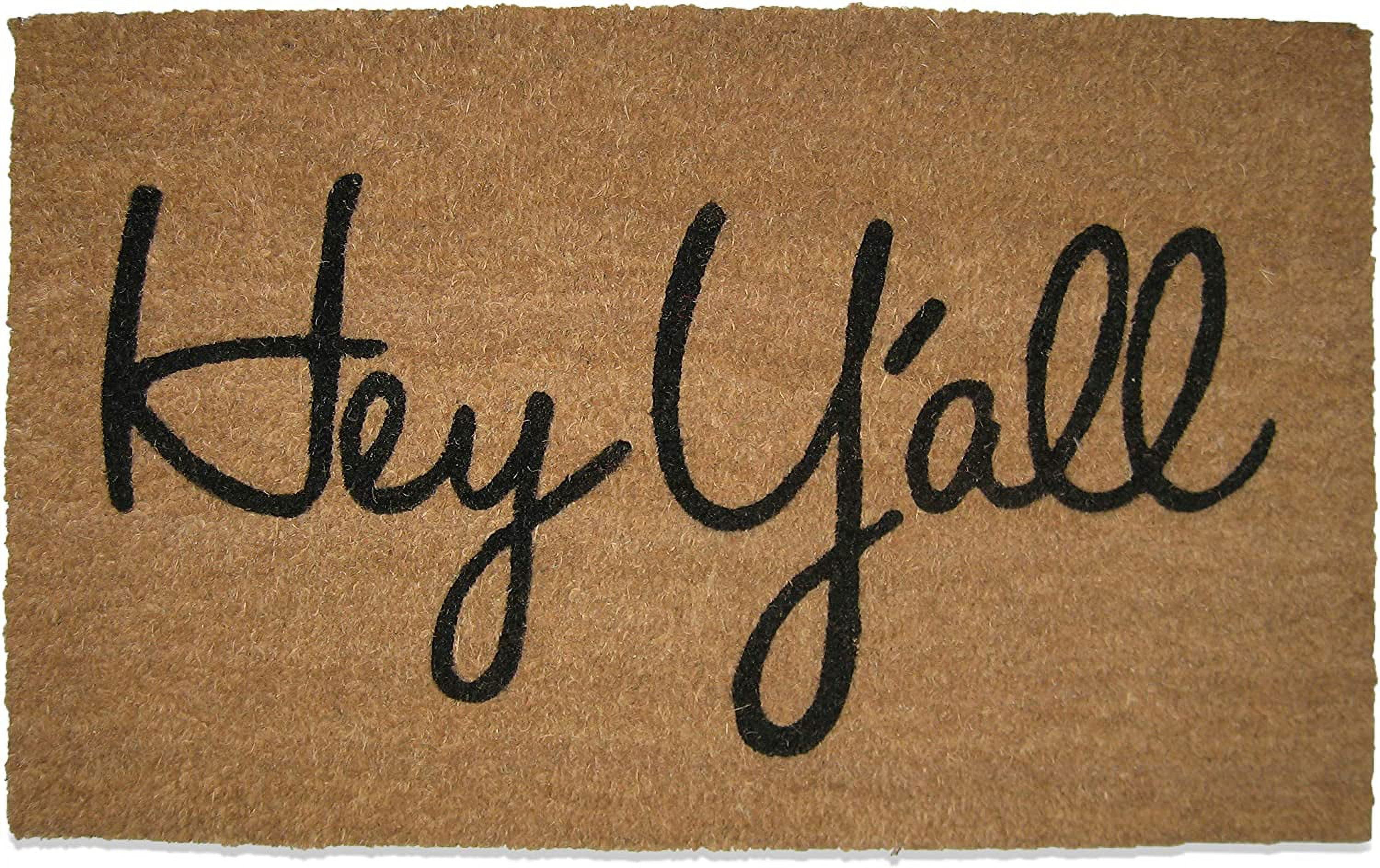 Hey Y'all Southern Coir Doormat Farmhouse Welcome Entryway Cute Fun ...