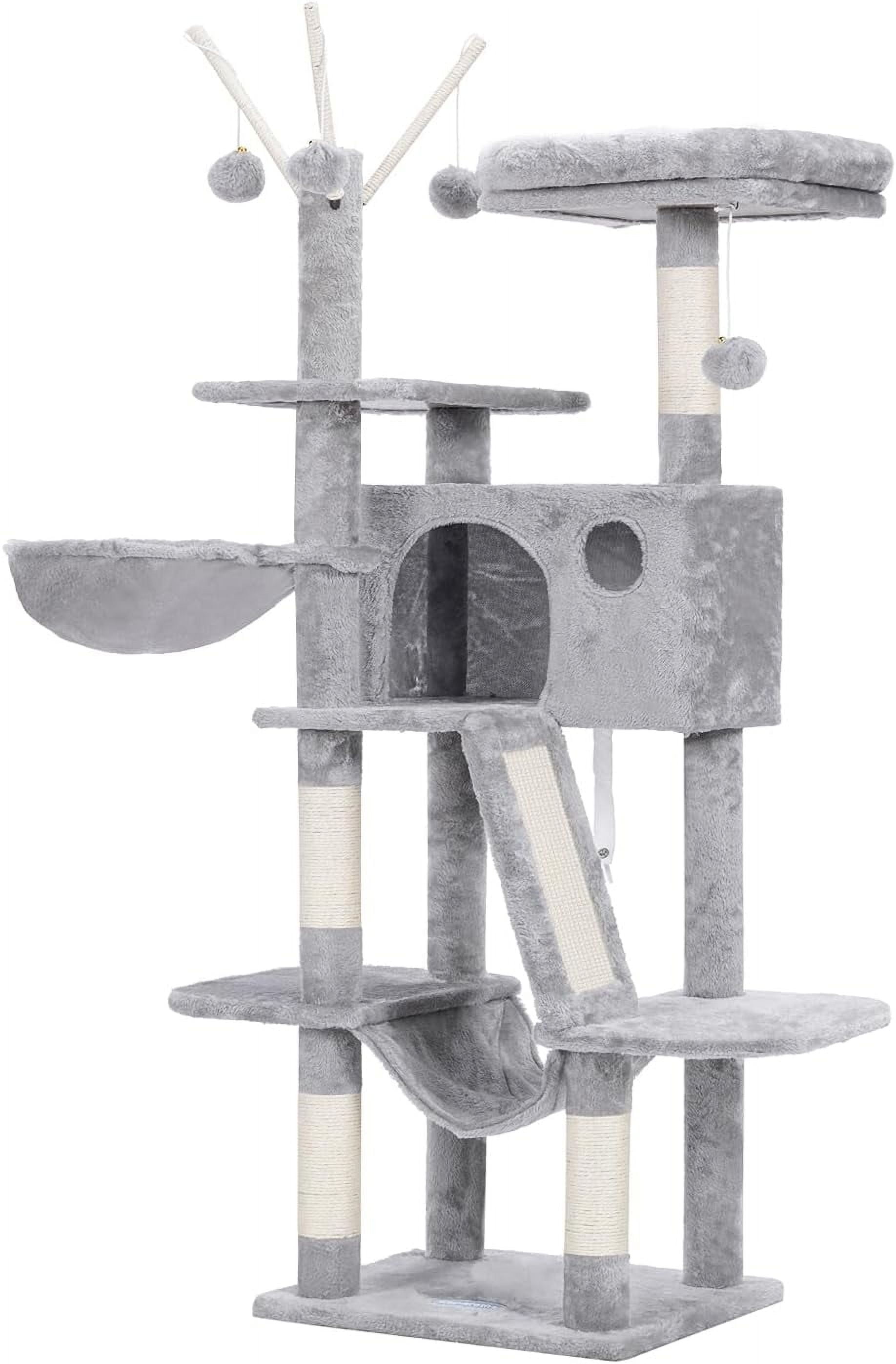 Hey-brother Cat Tree, 53 inch Cat Tower for Indoor Cats, Cat House with ...