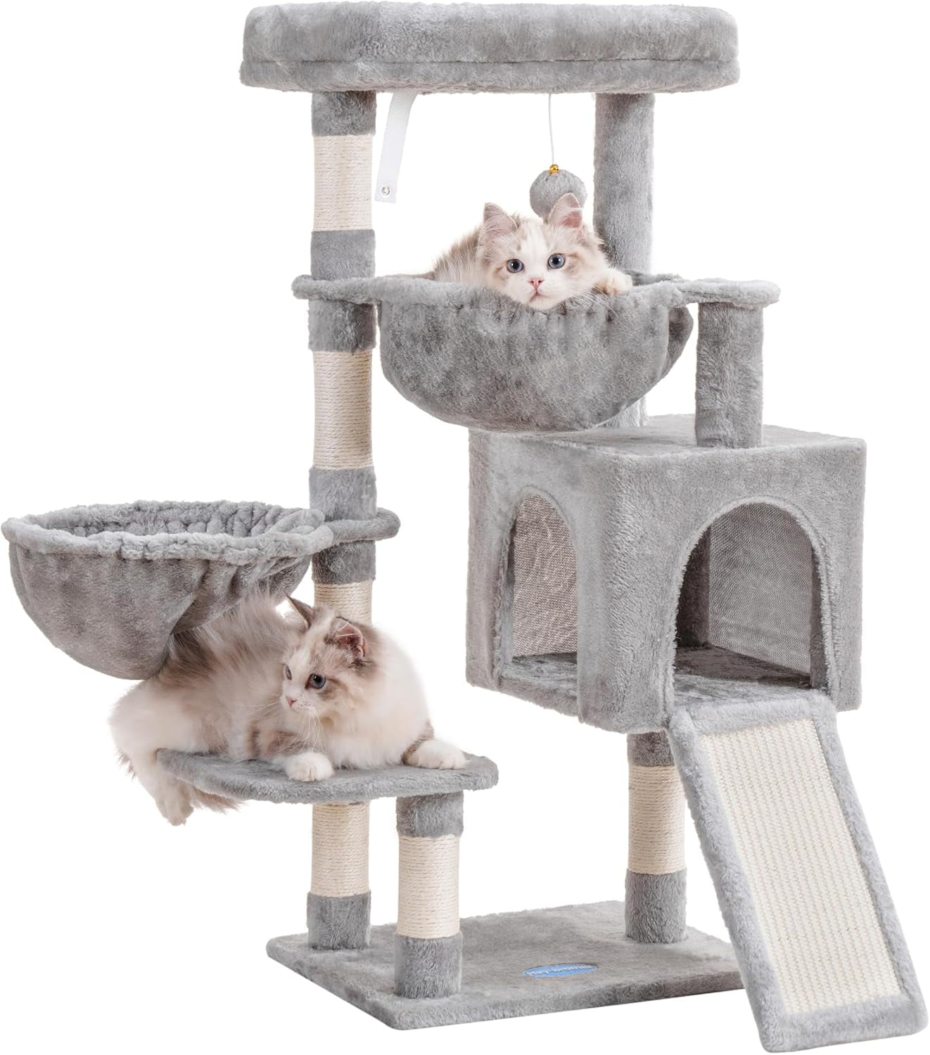 Hey-brother Cat Tree, Cat Tower for Indoor Cats, Cat House with Large ...