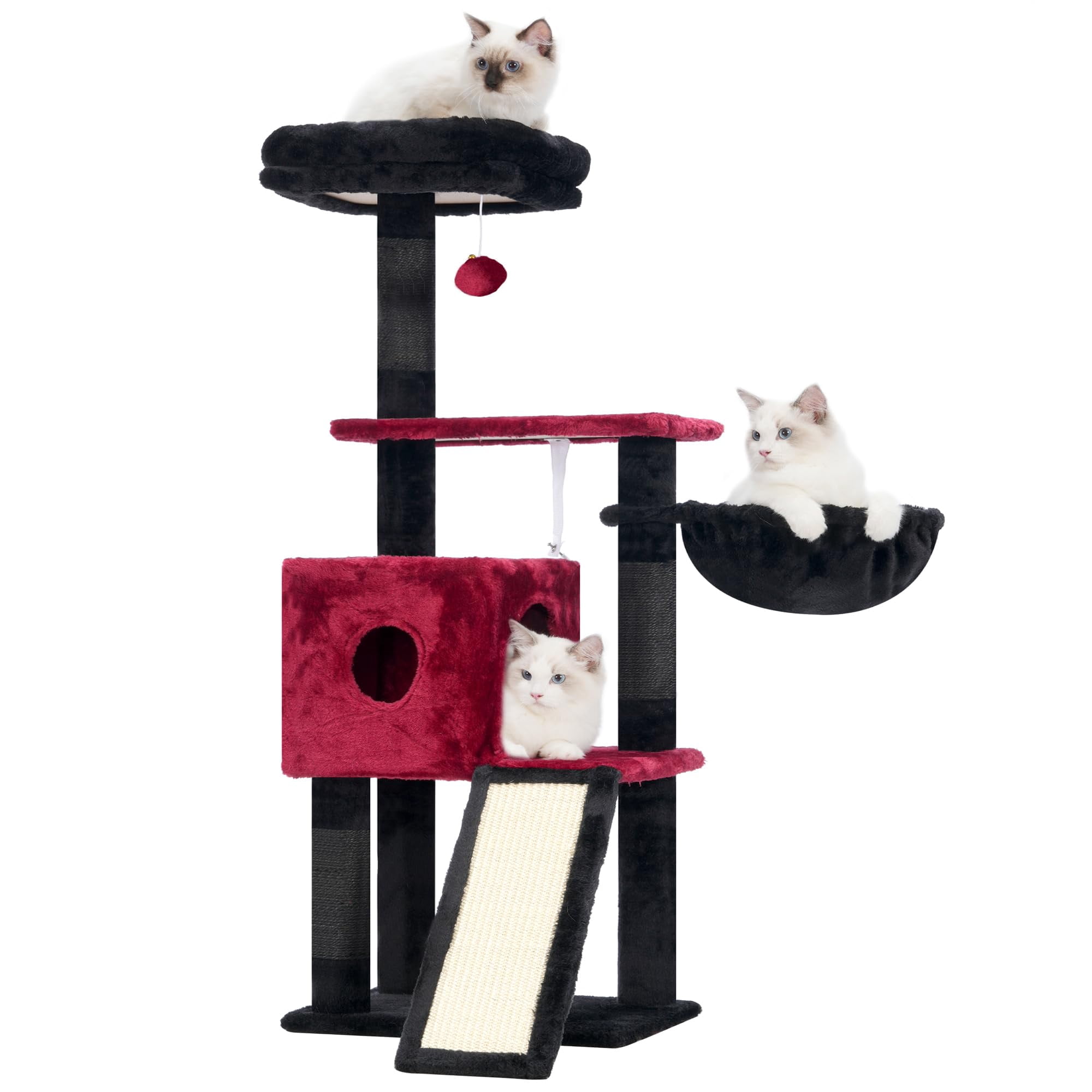 Hey-brother Gothic Cat Tree, 42.5-Inches Cat Tower for Indoor Cats ...