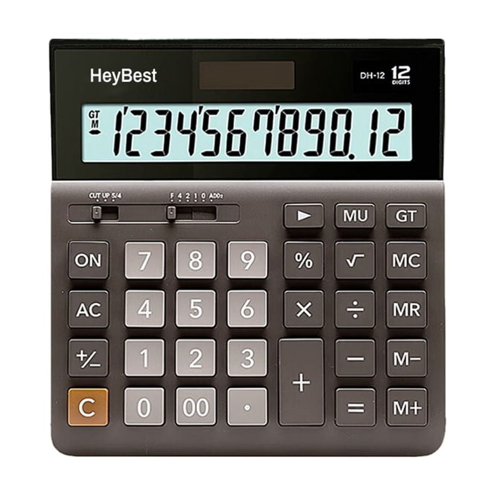 HeyBest Calculators, Desk Calculator 12 Digit Extra Large 4.3-Inch LCD ...