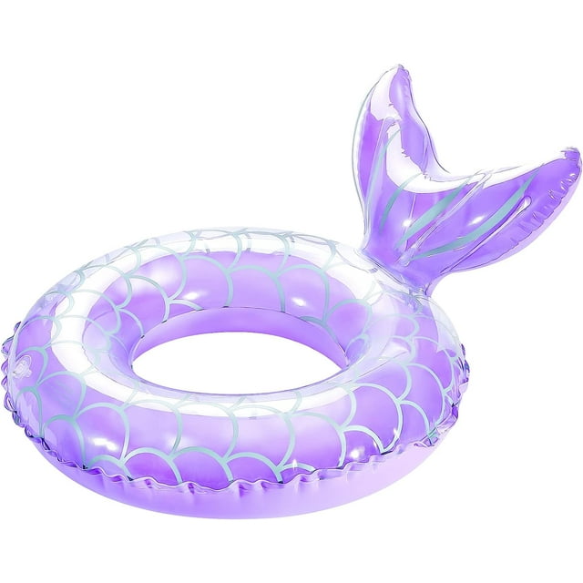 HEY! SPLASH Mermaid Pool Float, Mermaid Tail Shaped Pool Swimming Float ...
