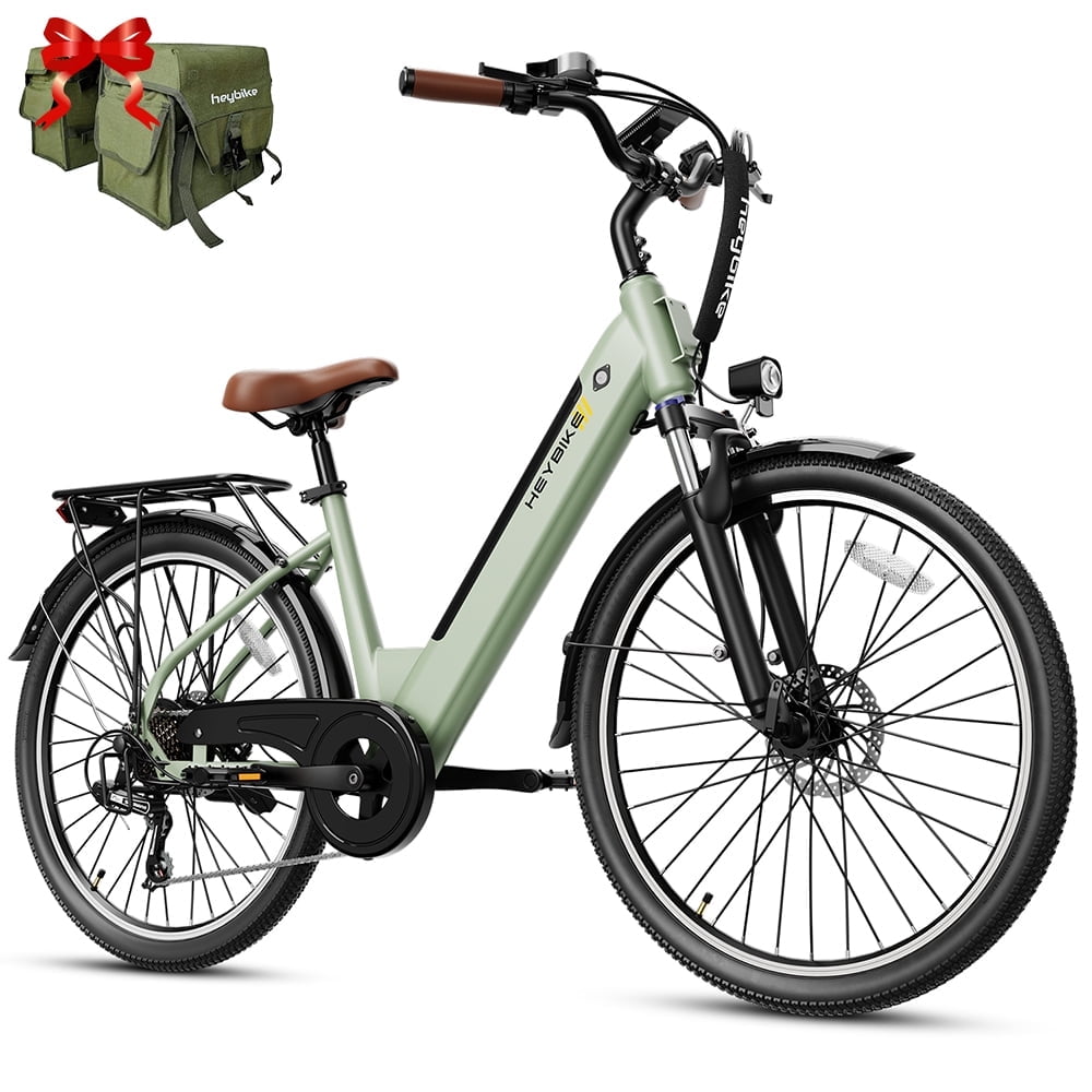 Heybike 26" Electric Bike for Adults, 500W City Cruiser Ebike with 36V 13AH Removable Battery ...