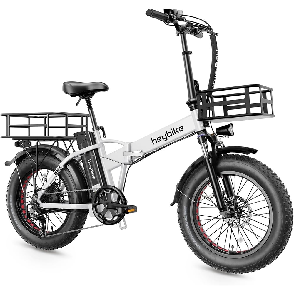 "Heybike Mars 20"" Folding Electric Bike for Adults, Fat Tire Ebike with 500W Motor, 48V ...