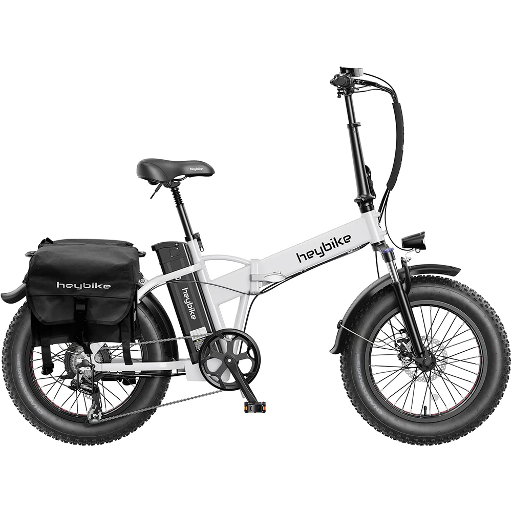 Heybike Mars Electric Bike Foldable 20" x 4.0 Fat Tire Electric Bicycle with 500W Motor, 48V 12 ...