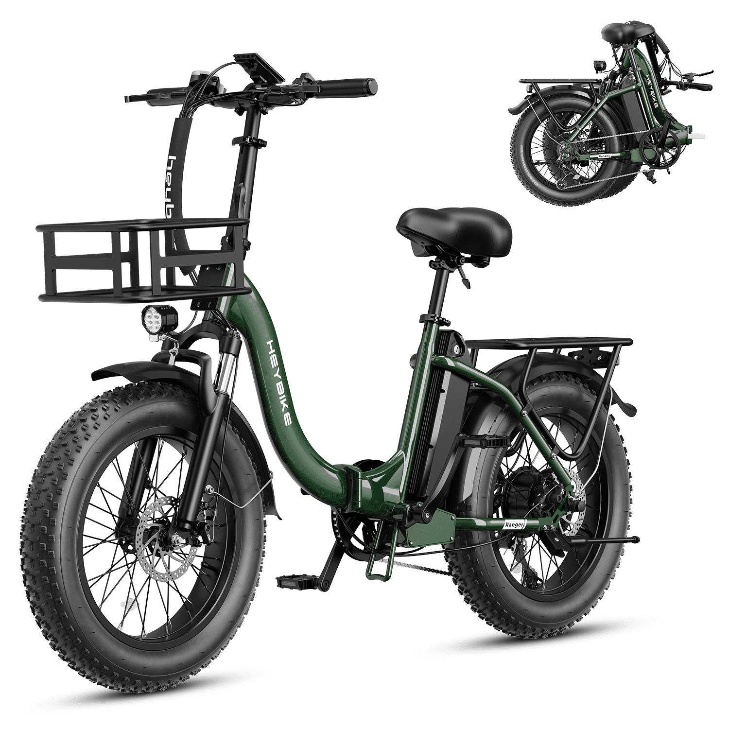 Heybike Ranger 2.0 Electric Bike for Adults, 1400W Peak Motor Foldable ...