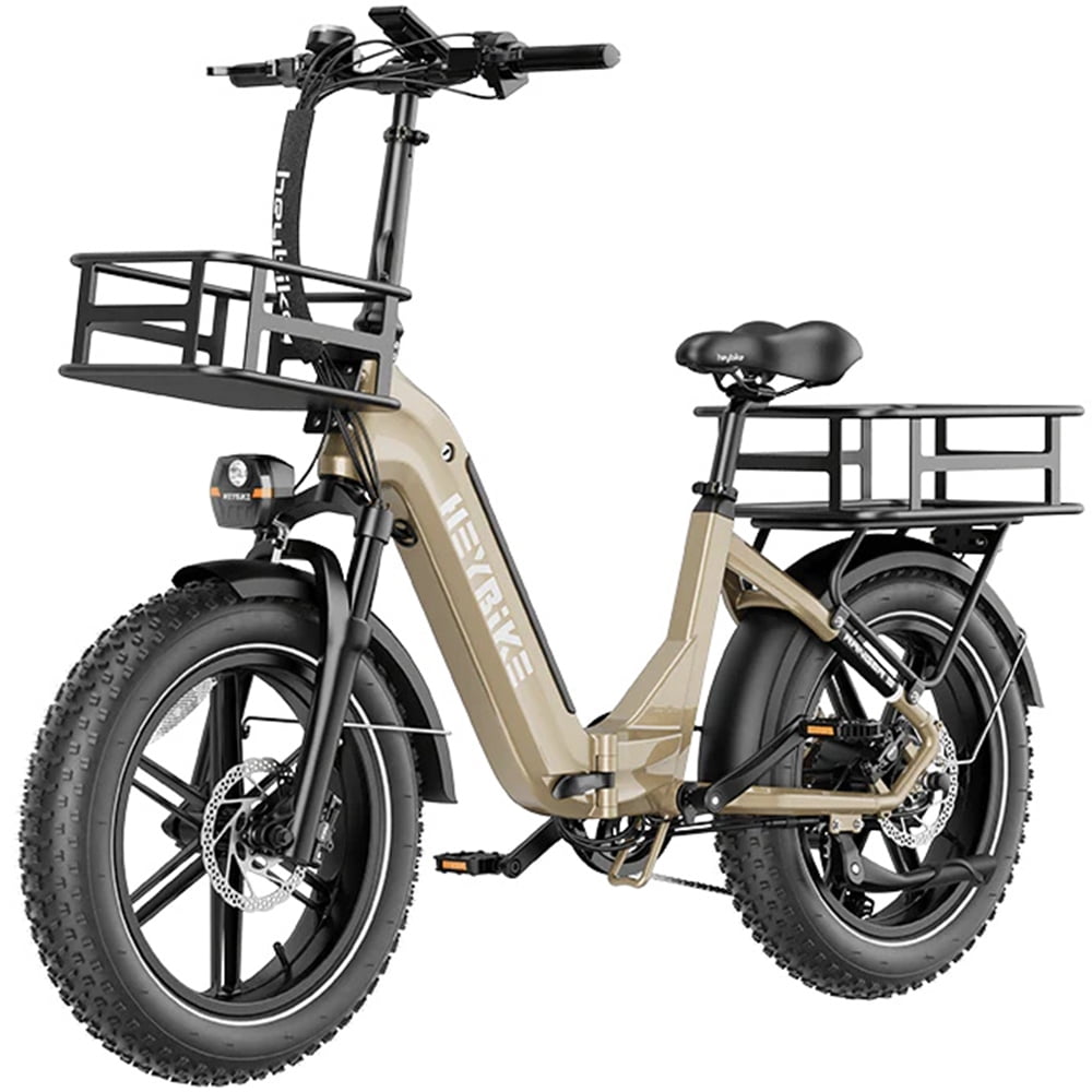 Heybike Ranger S Electric Bike, Foldable Ebike with 48V 14.4AH Removable Battery, 20" x 4.0 Fat ...