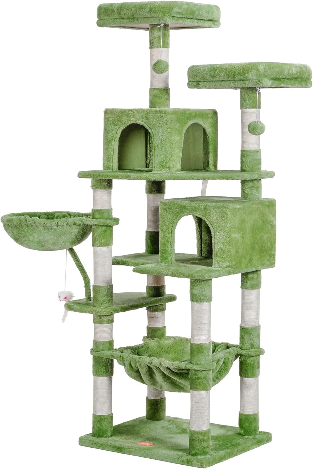 Heybly Cat Tree, 70 inches Tall Cat Tower condo with Toy for Indoor ...