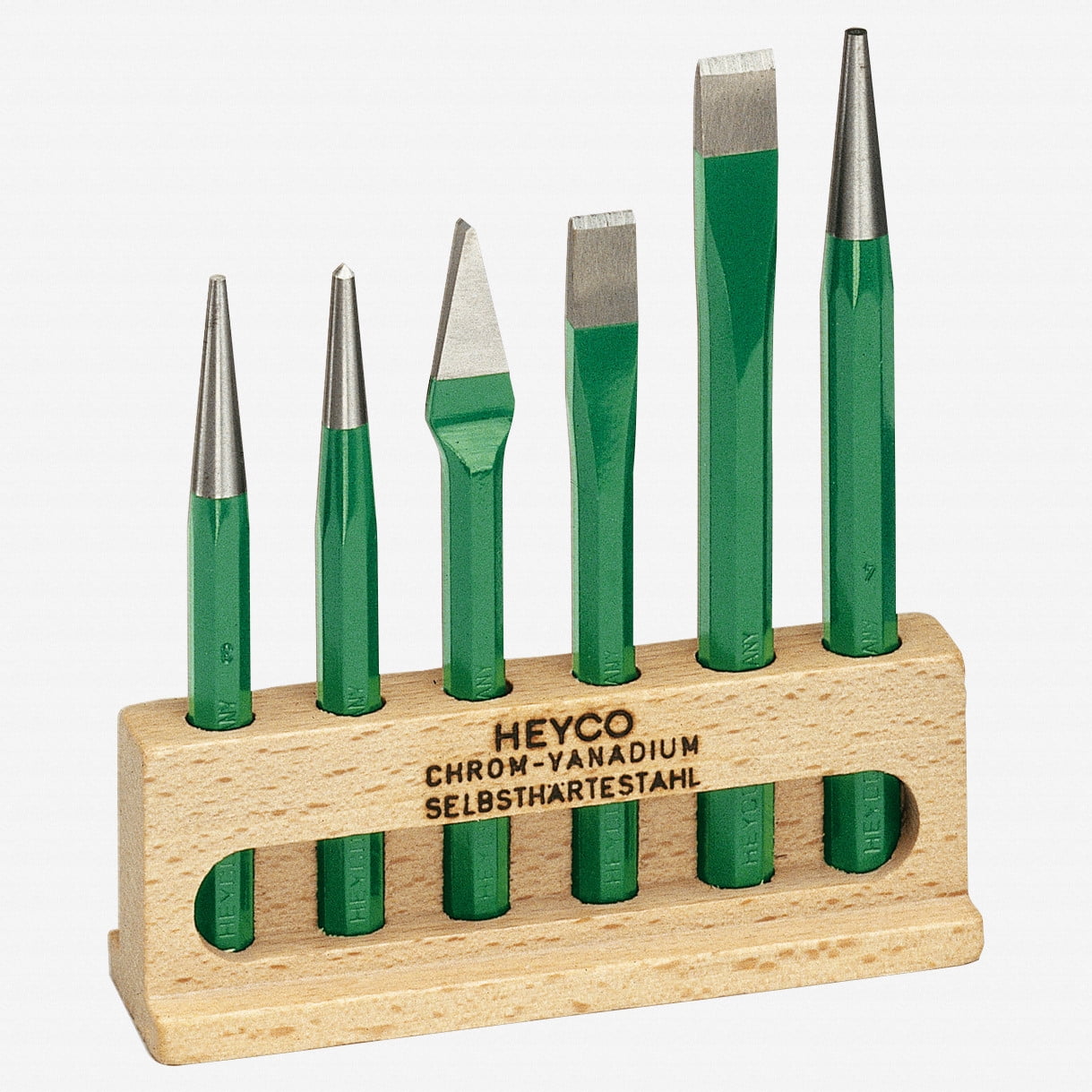 Heyco Chisel and Punch Set in Wooden Stand, 6 Pieces - Walmart.com