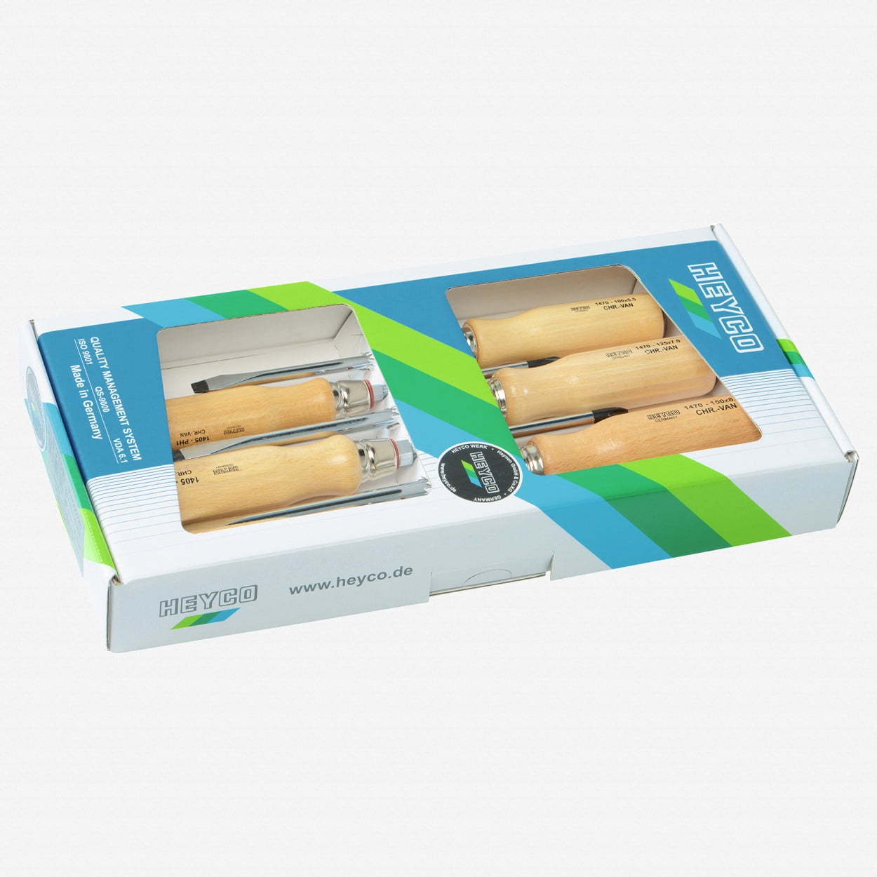 Heyco Phillips/Slotted Wooden Screwdriver Set #2, 6 Pieces - Walmart.com
