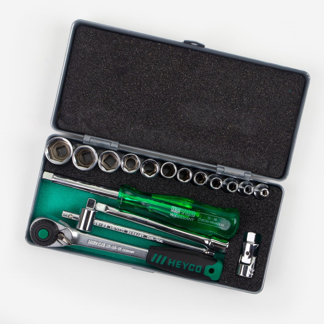 Heyco SAE 6 Point 1/4" Drive Socket Set, 17 Pieces - Walmart.com