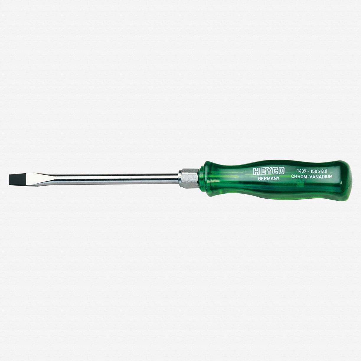 Heyco Slotted Engineers' Screwdriver with Acetate Handle, 12mm with Hex ...