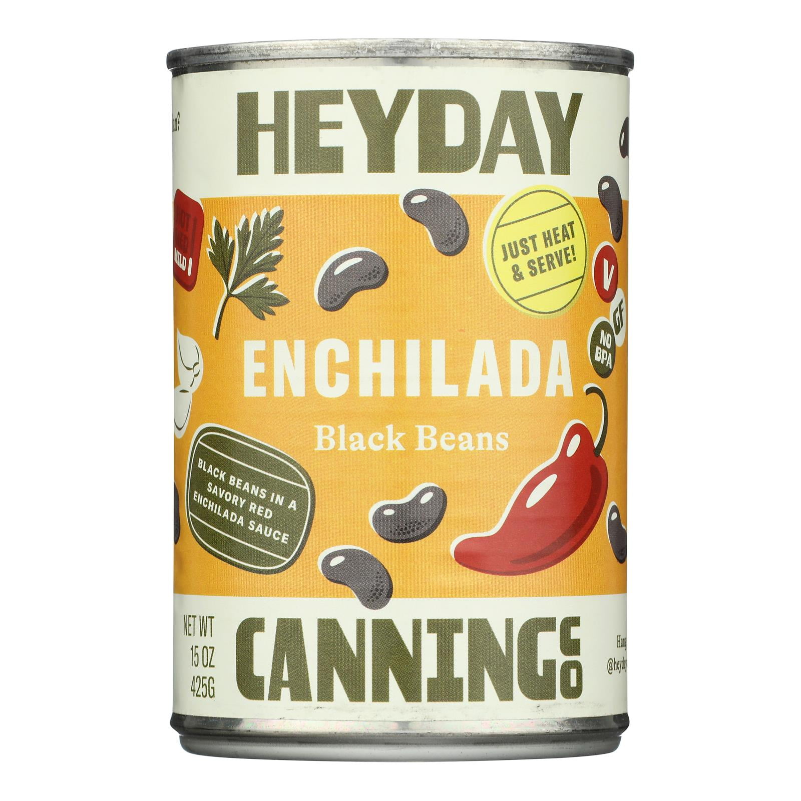 Heyday Canning Co. - Beans Black Enchilada - CS of 12-15 OZ - Walmart.com