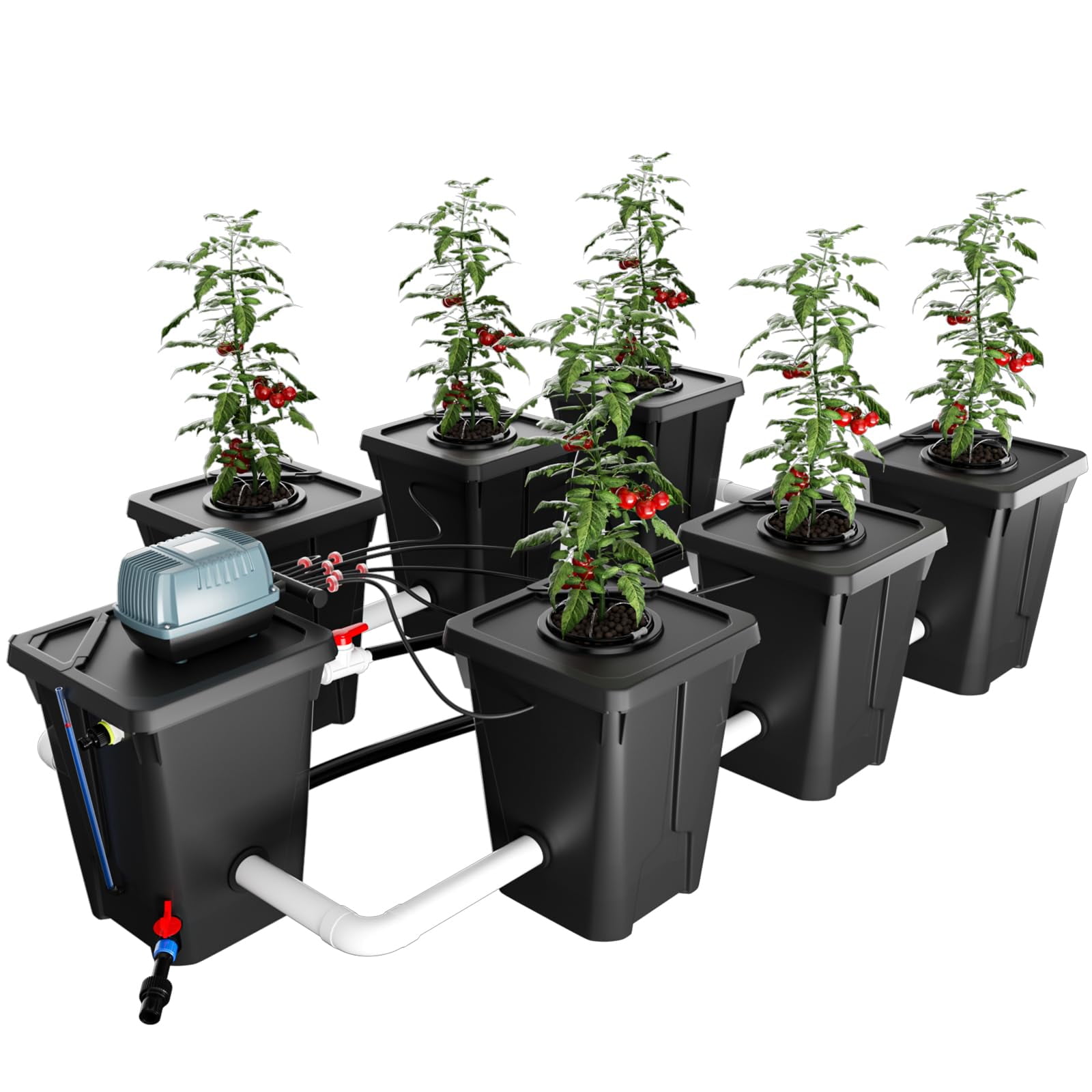 Heyday RDWC Top Feed Drip Hydroponics Systems, Recirculating Deep Water ...