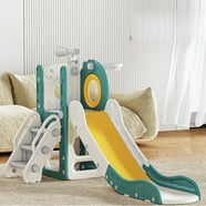 WFUN 9 in 1 Outdoor Freestanding Kids Slide Set for Toddlers Age 1 ...