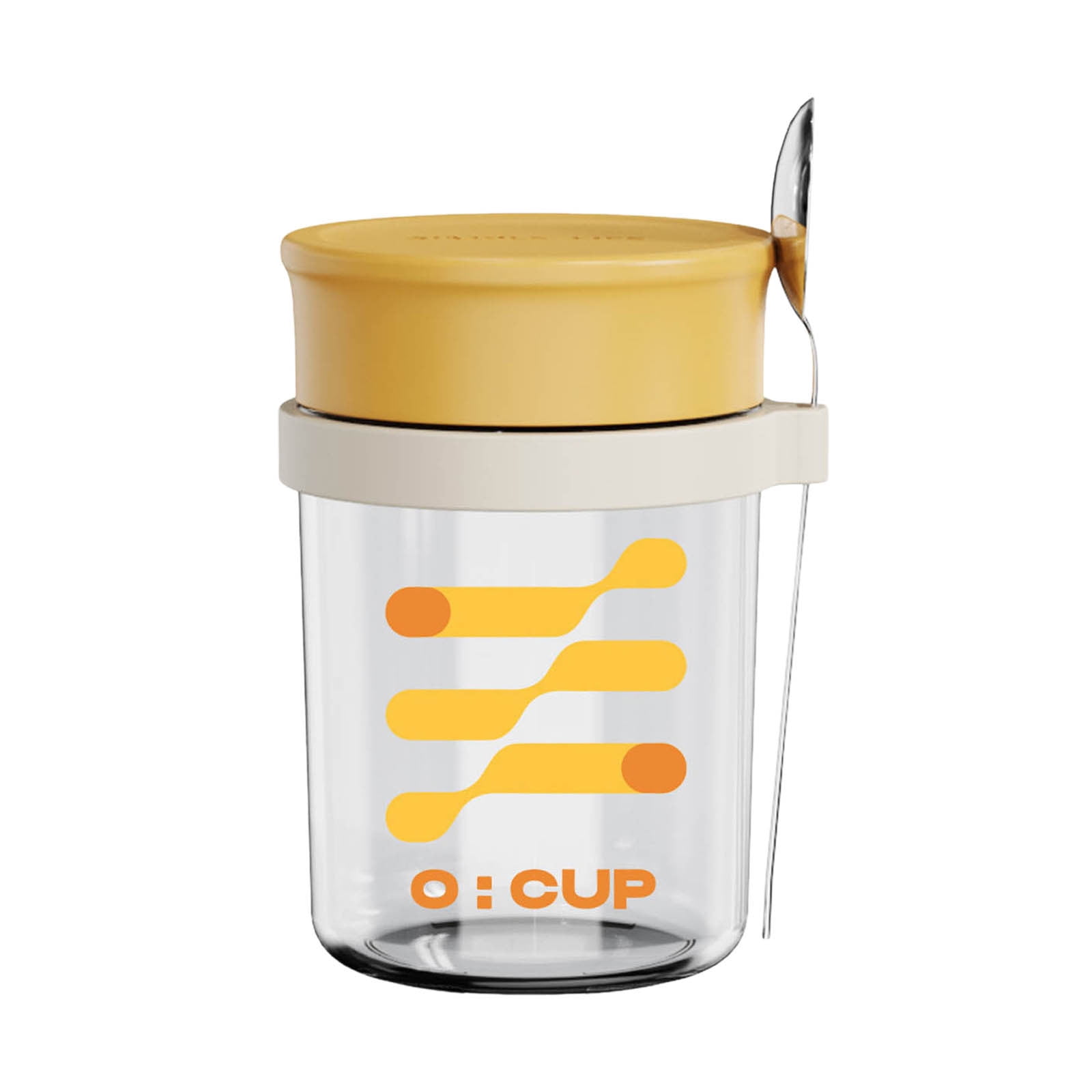 Heydday 350ML Breakfast Cups- Reusable Glass Overnight Oats Container ...