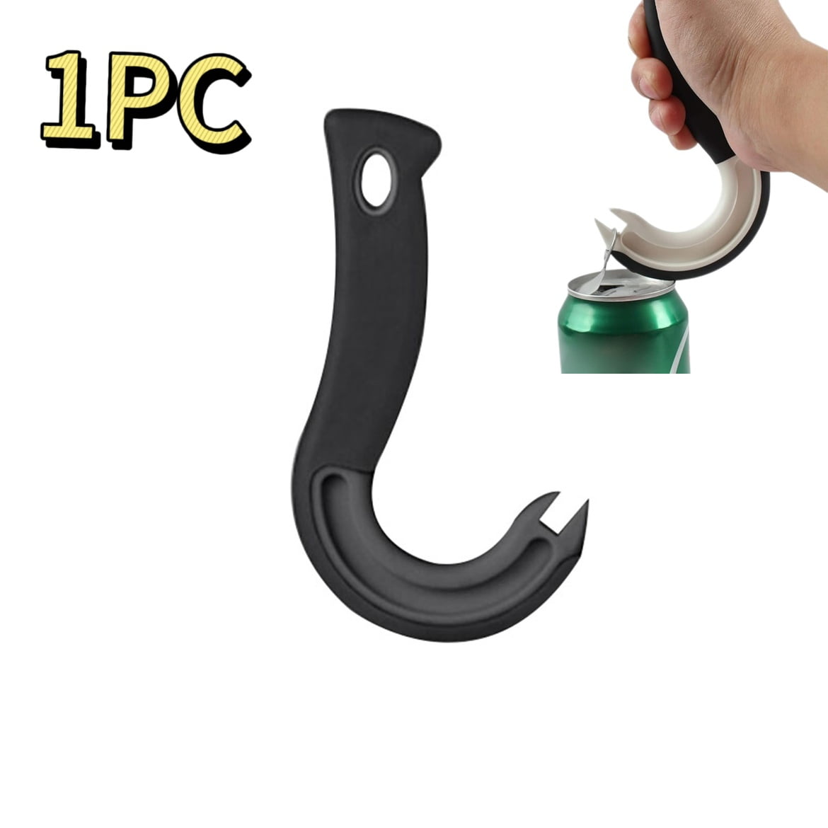 Heydday Easy Open Ring Pull Can Opener - 1 Pack Ergonomic Bottle & Can Opener with Non-Slip Grip ...