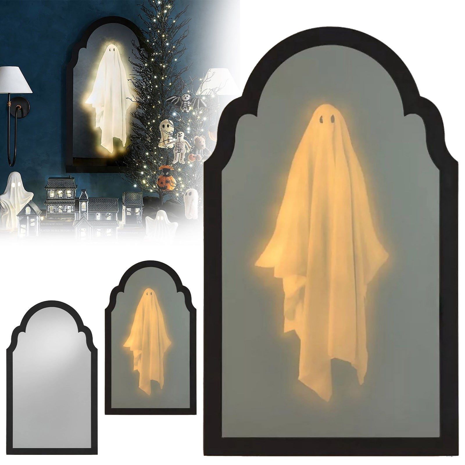 Heydday Halloween Ghost Hologram Mirror - 50cm - Suitable for parties ...