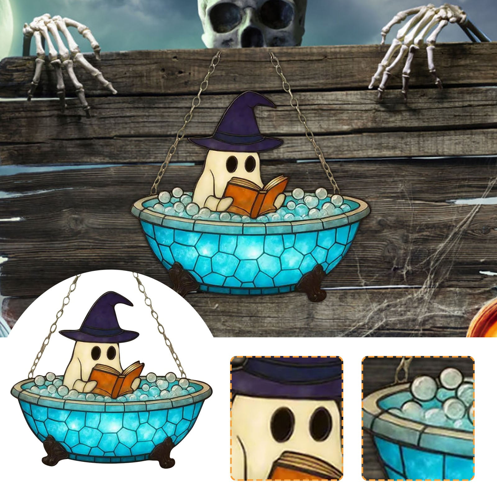 Heydday Halloween Hanging Ghost Ornament – Scary Yet Cute Acrylic ...