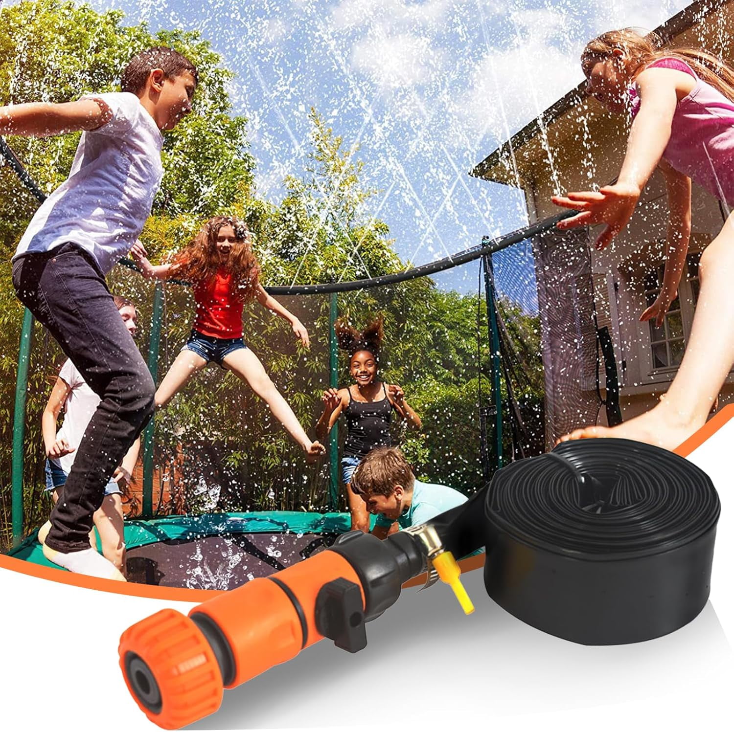 Heydday Trampoline Sprinkler for Kids - Summer Water Play Sprinkler ...