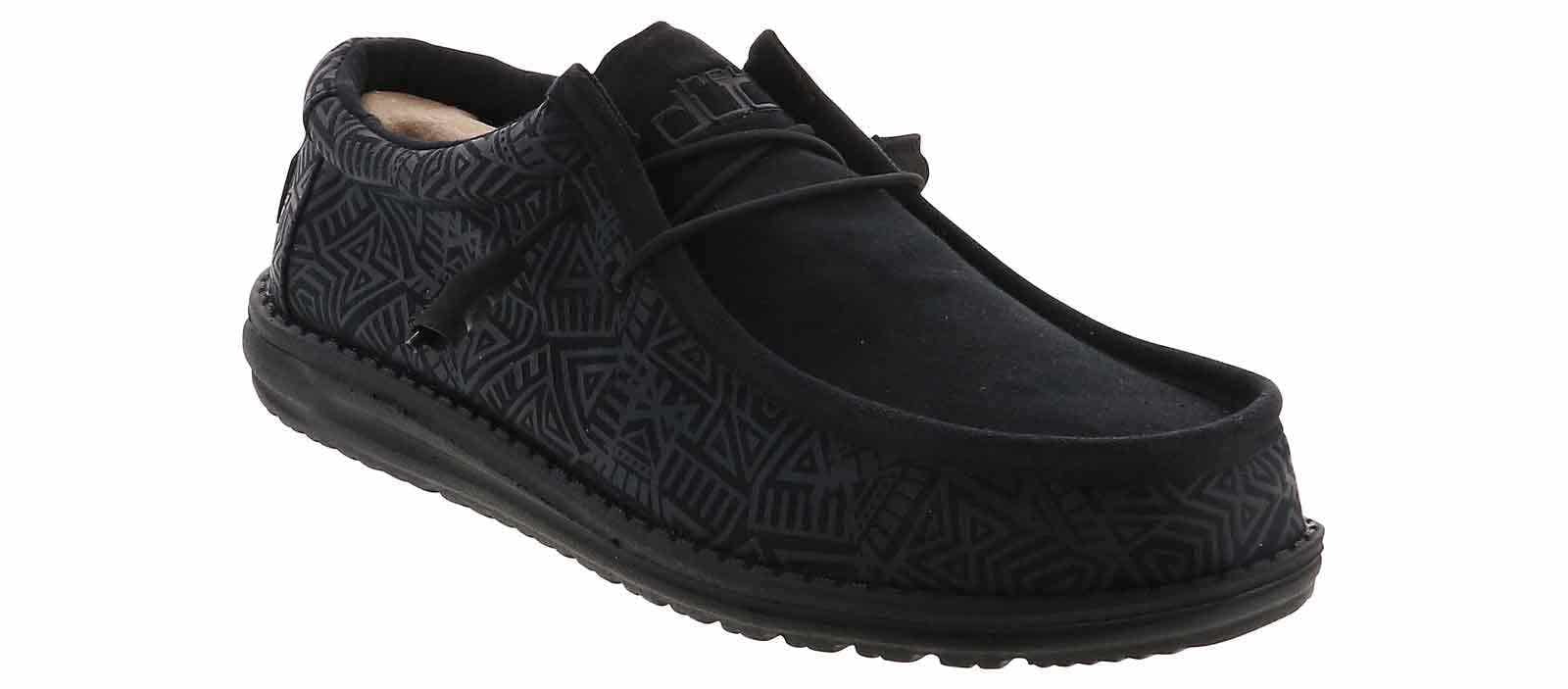 Heydude Wally Stretch Total Black Casual Shoe | 40023-0XY - Walmart.com