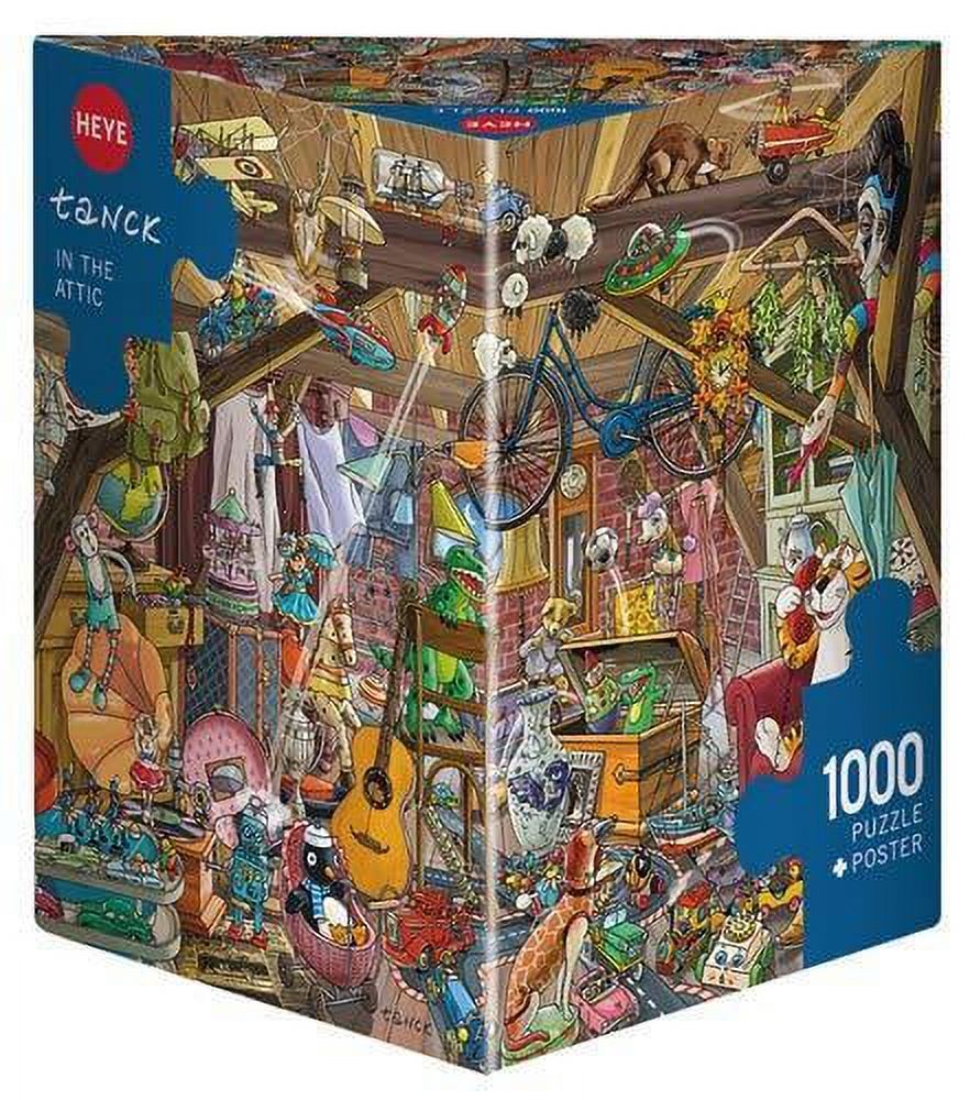 Heye HY29885 Puzzles-Triangular, 1000 Pc-in The Attic, Tanck [Toy ...