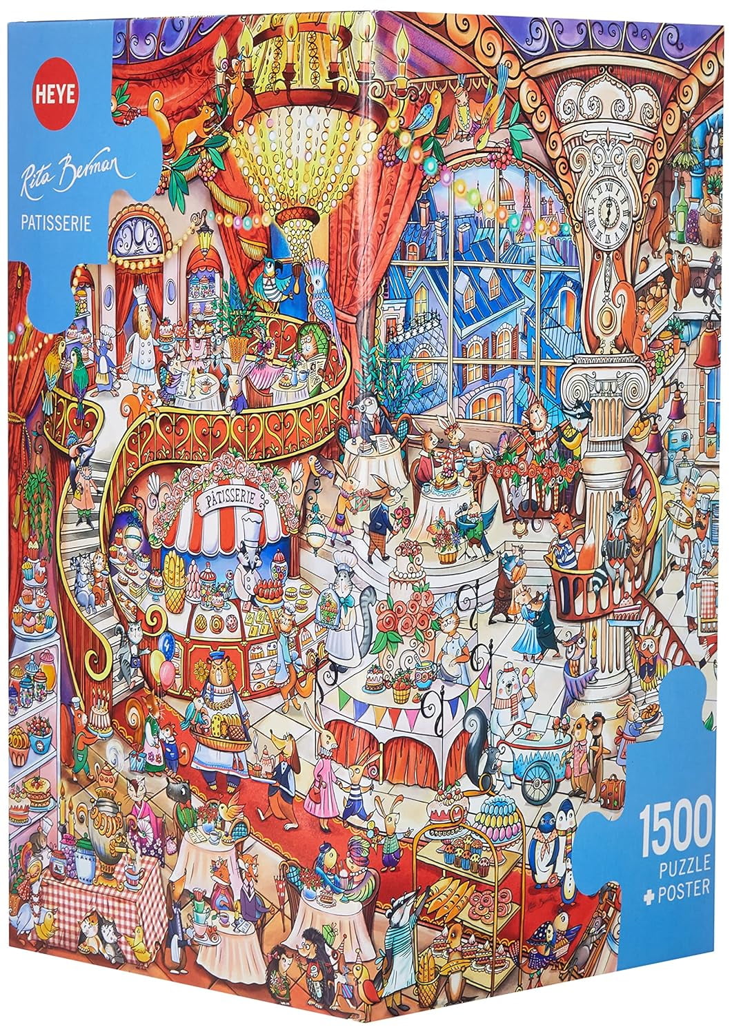 Heye Patisserie 1500 Piece Graphics Cartoons Triangular Box Jigsaw