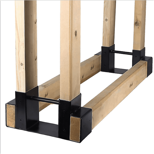 Heyfurni Firewood Log Rack Bracket Kit,Fireplace 2x4 Lumber Wood ...