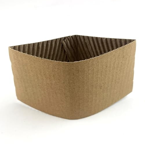 Heyiwell 16 OZ-20OZ Coffee Cups Sleeves 1000 Pack Disposable Kraft ...