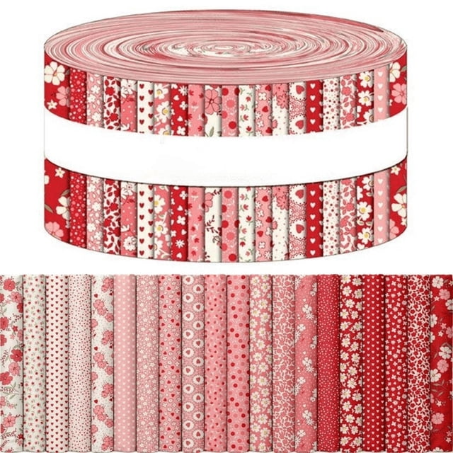 Heymaple 40Pcs Jelly Roll Fabric Strips for Quilting and Sewing, 2.6