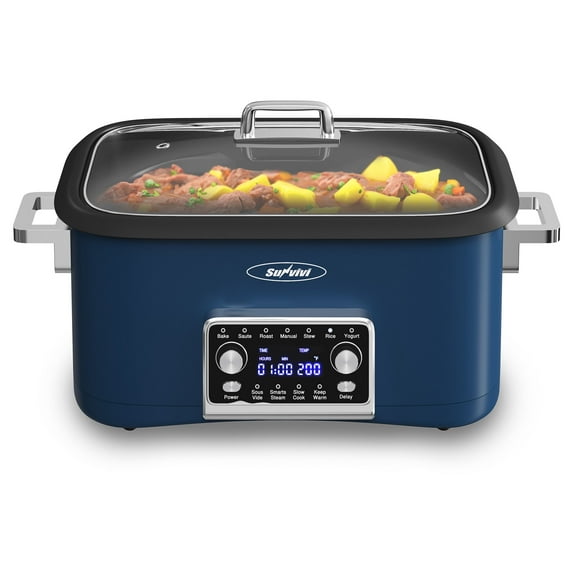 Heynemo 12-in-1 Digital Slow Cooker, 8QT Multi-Cooker with Adjustable ...
