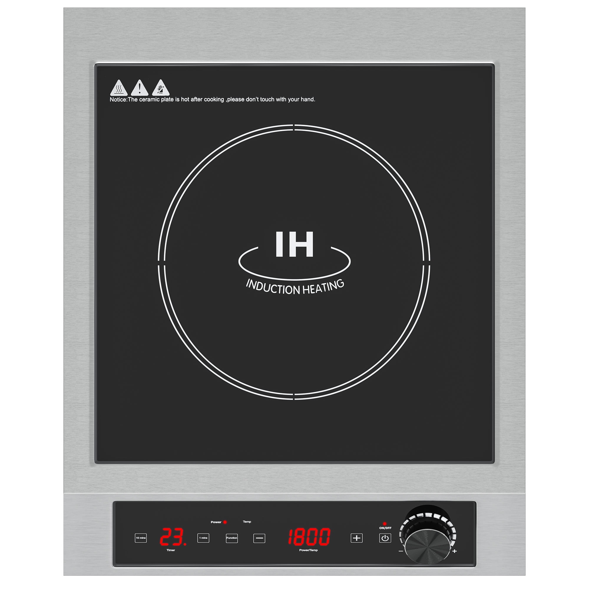 Heynemo Portable Induction Cooktop, 1800W Electric Induction Cooker Hot ...