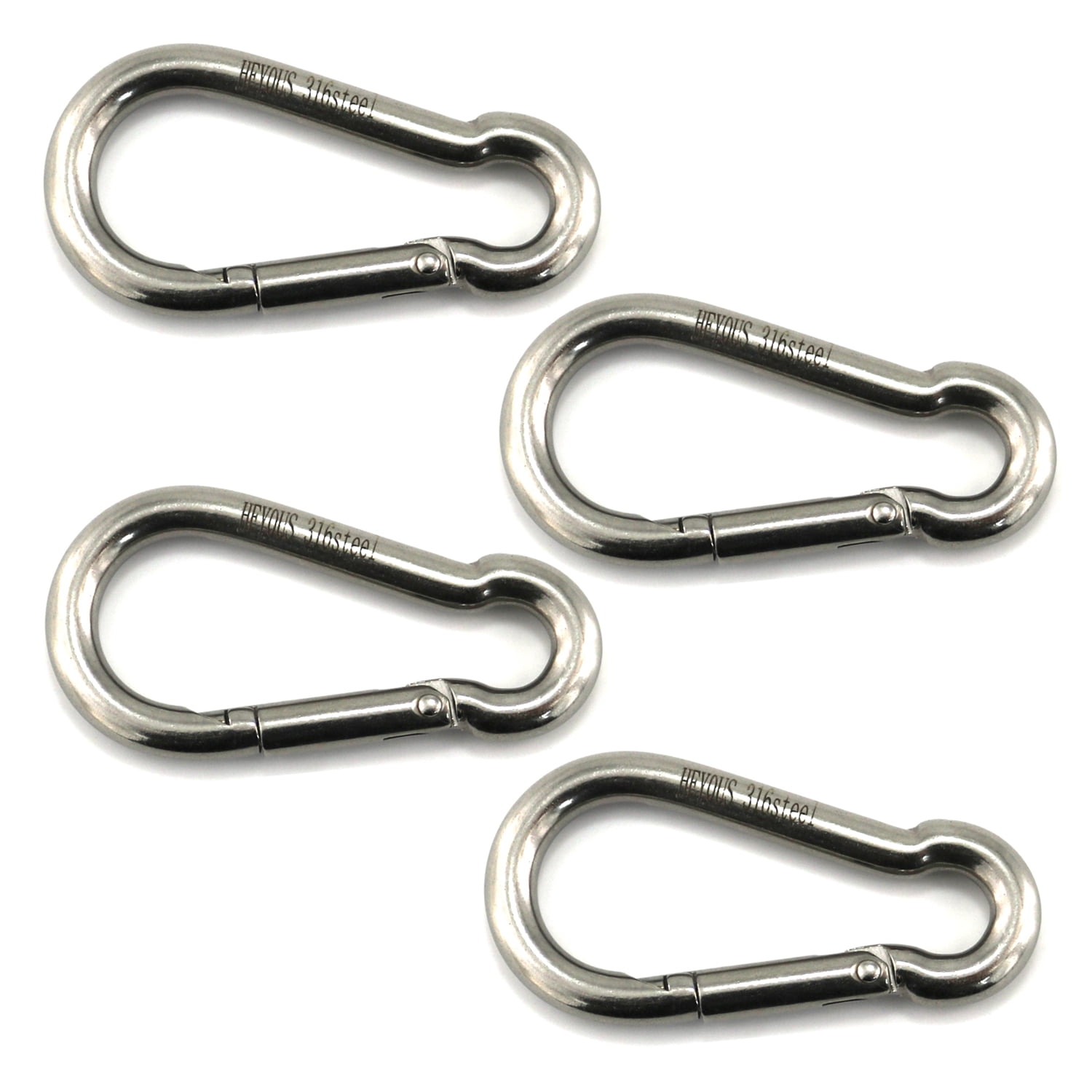 Heyous 5/16" Stainless Steel 316 Spring Snap Hook Heavy Duty Carabiner ...