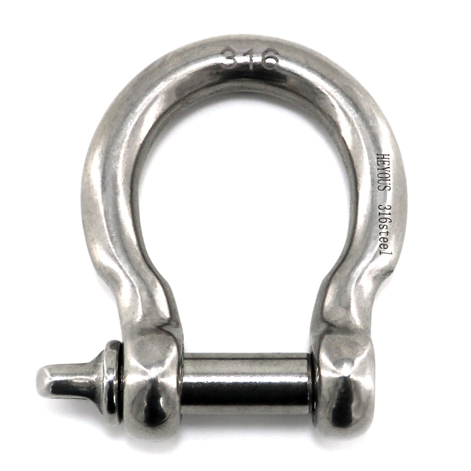 Heyous Stainless Steel 316 Shackle 5/8" D Rings Bow Shackle Screw ...